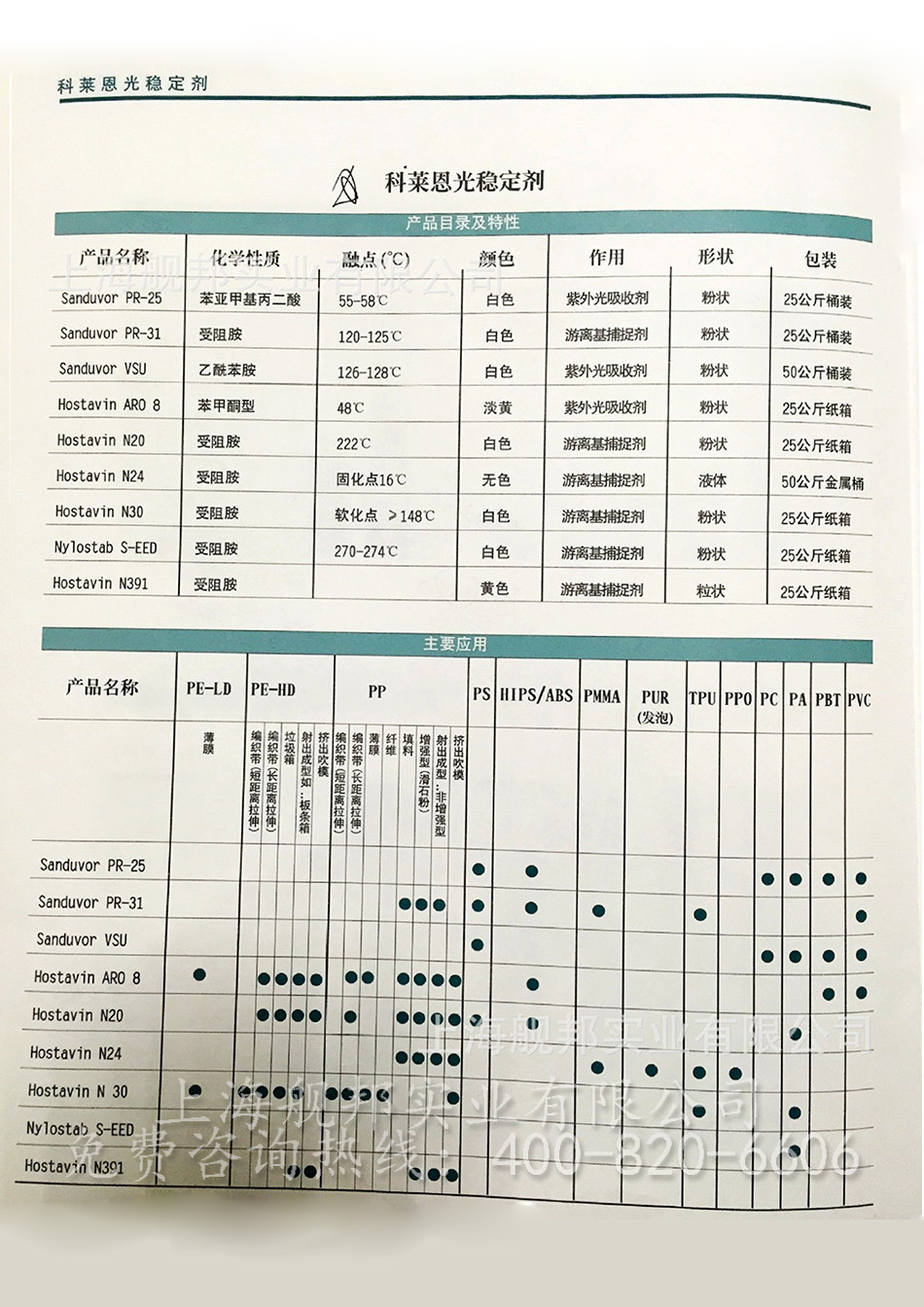 德国进口科莱恩高效受阻胺光稳定剂 Hostavin N30耐萃取 耐水解-阿里巴巴