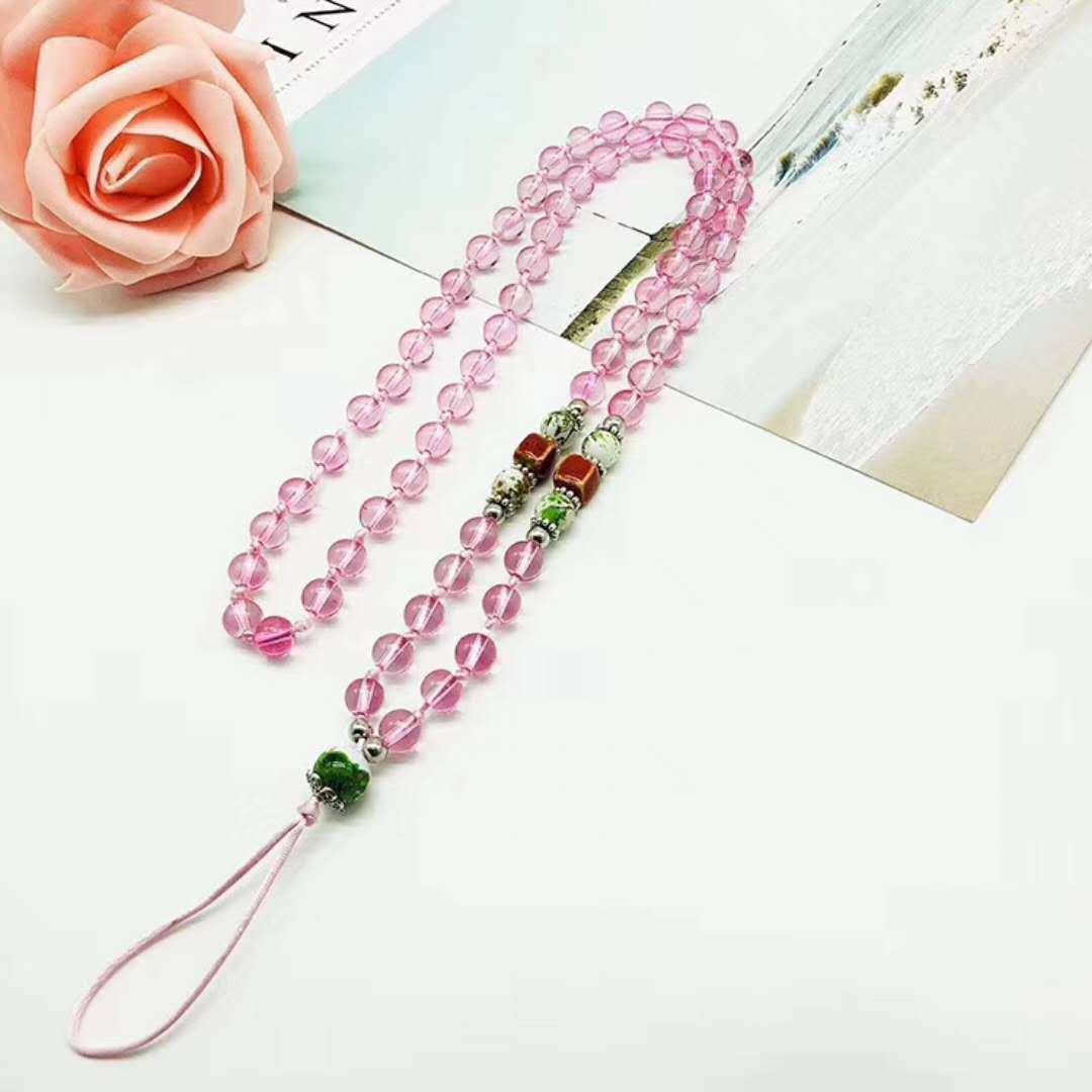 水晶手机挂绳创意手机链可爱青花瓷手机挂绳挂脖手机绳珠子挂件-阿里巴巴