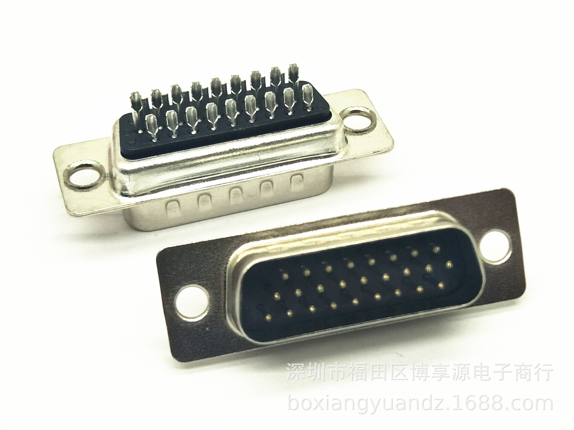 DB26公头 HDB26 焊线式26P针接头D-SUB串口3排26芯公插座连接器-阿里巴巴