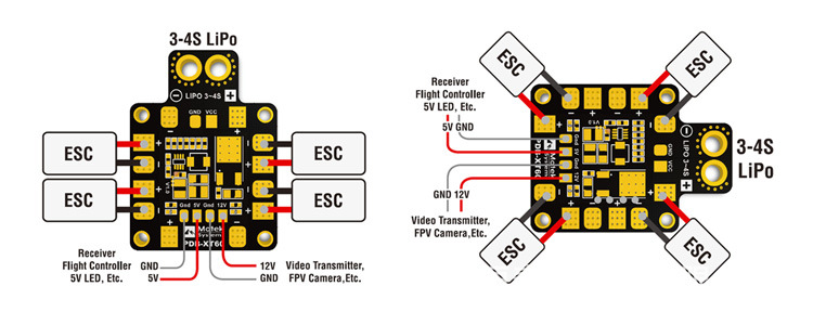 QAV250 XT60分电板 MATEK PDB CC3D F3通用双路BEC5V/12V-阿里巴巴