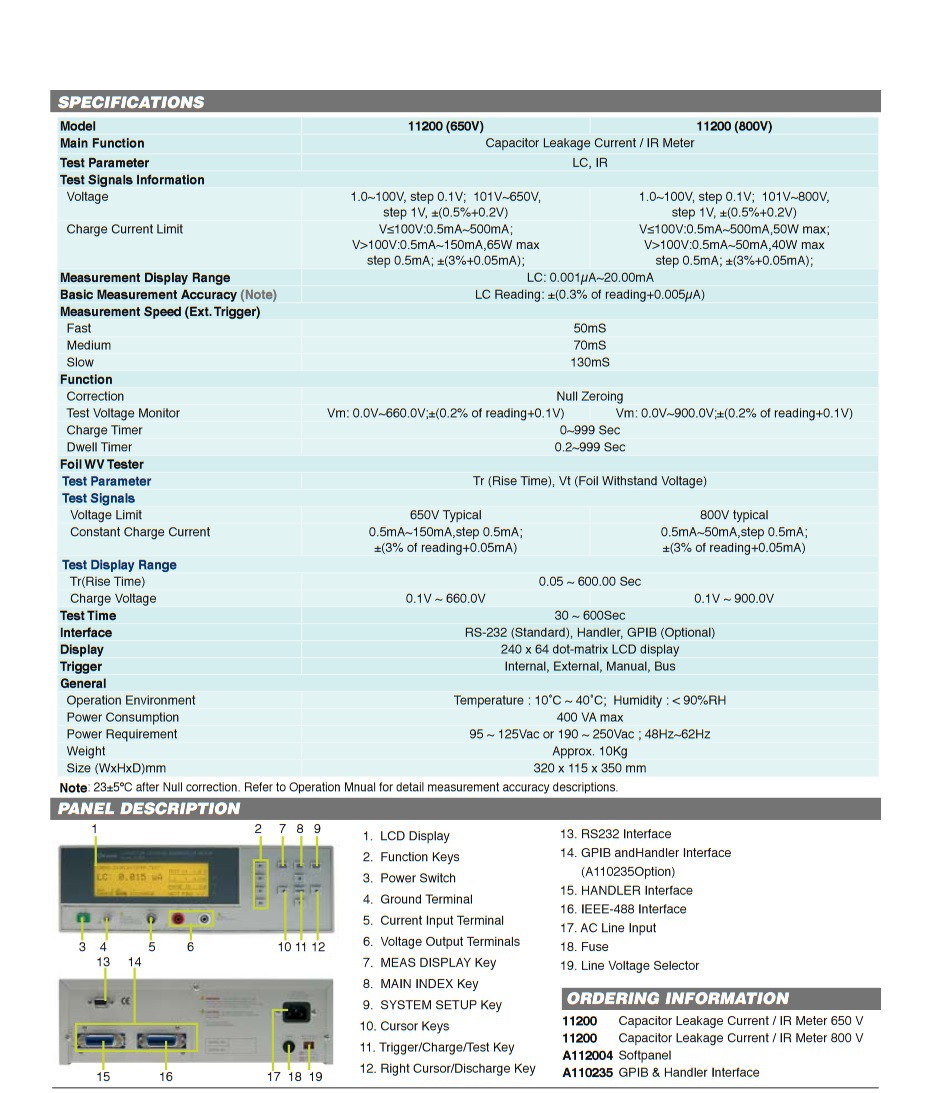 全新台湾Chroma 11200电容漏电流 绝缘电阻测试仪 电容器-阿里巴巴