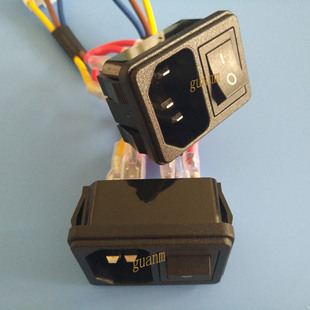 JR-101-1FSA 二合一插座 品字插座带开关 一体开关插座带线接线-阿里巴巴