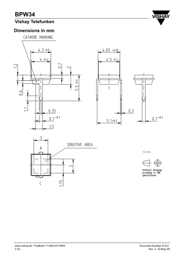 BPW34 光电二极管 硅光电池 红外线接收管 现货供应-阿里巴巴