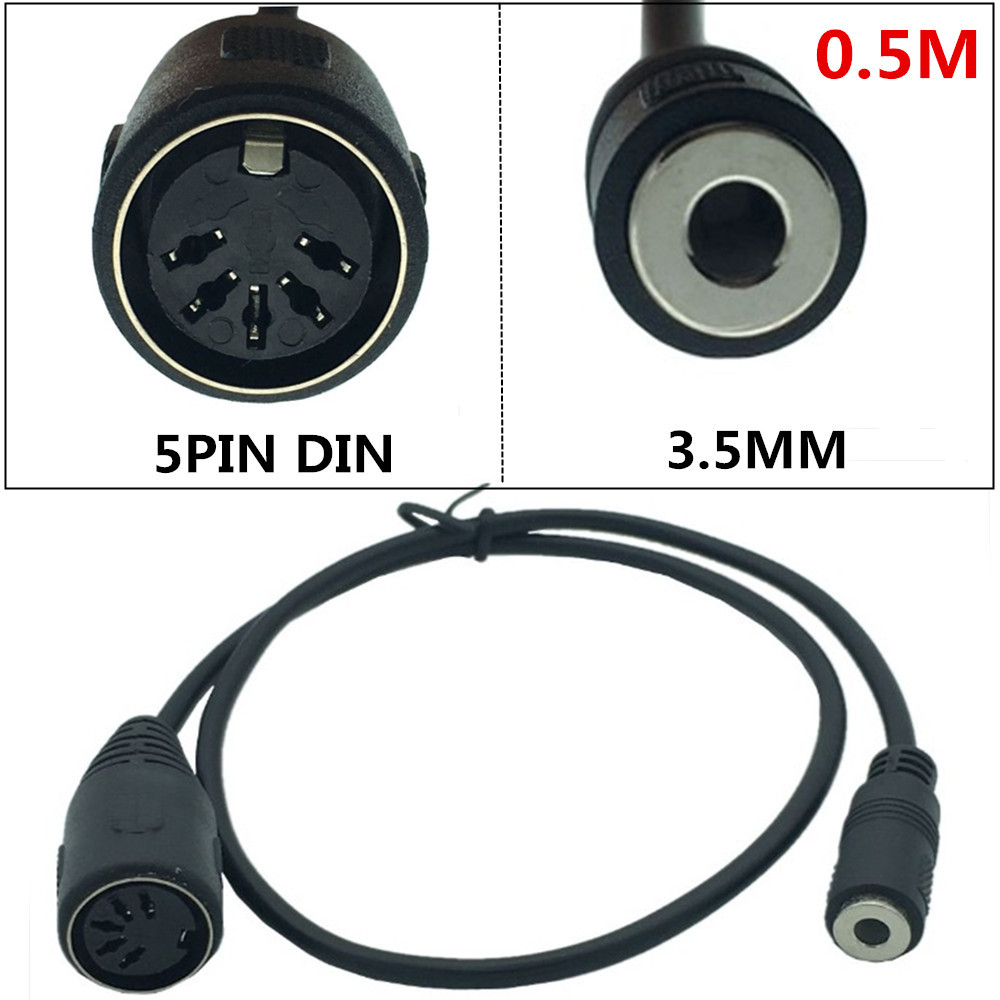 MIDI DIN 5PIN连接线3.5母转DIN 5P母音频插头转MIDI 转接线音频-阿里巴巴