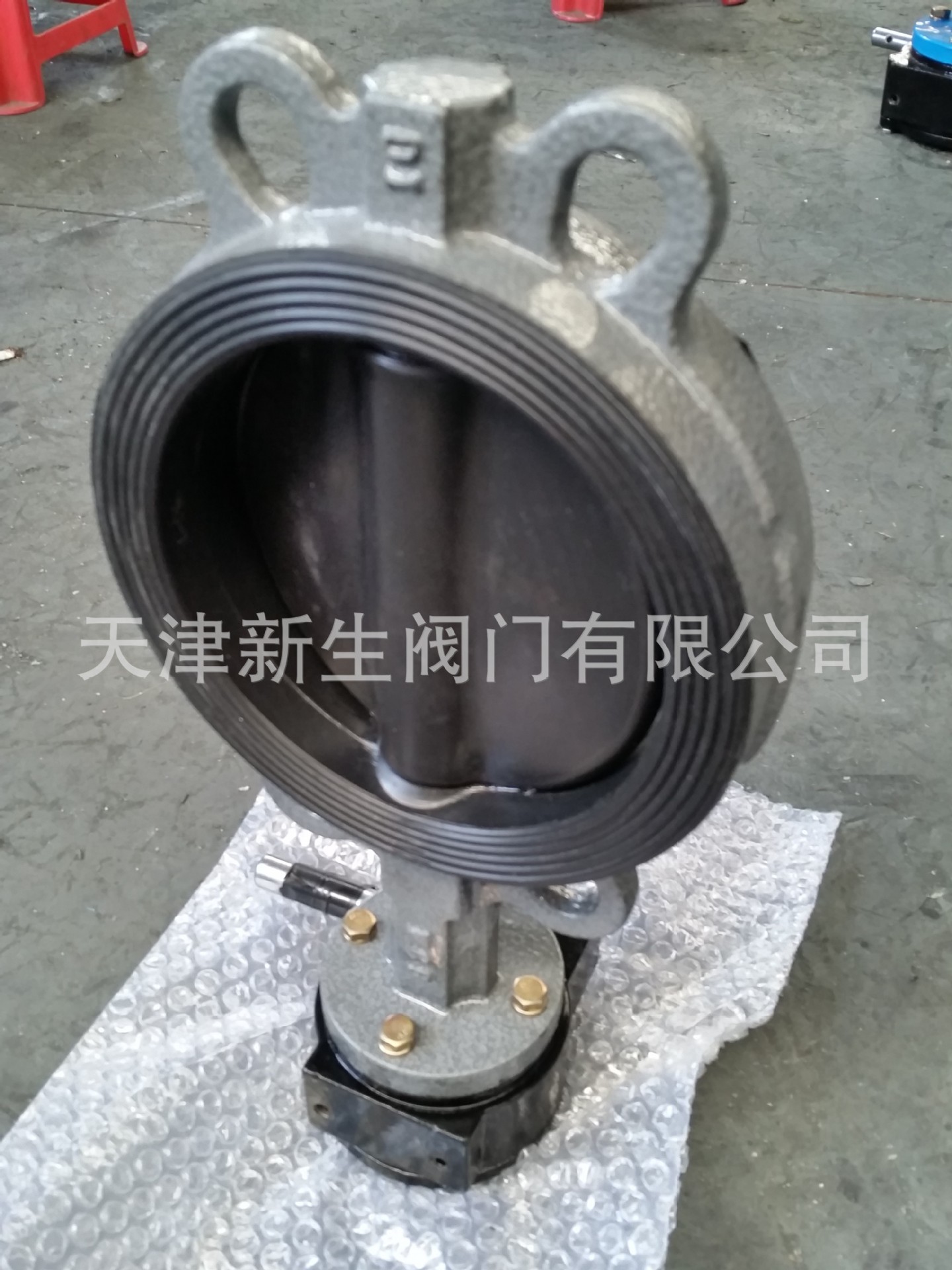 新生阀门厂家供应手动对夹蜗轮衬胶蝶阀D371J-10Q DN80-阿里巴巴