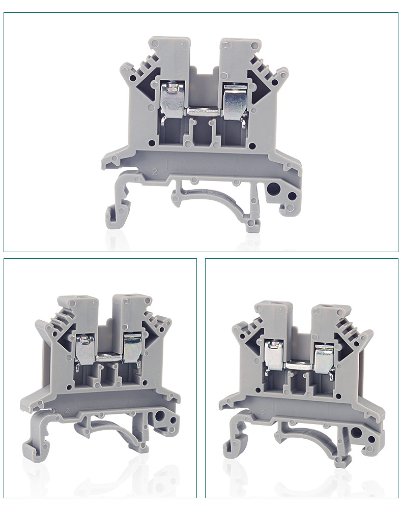 尤提乐JUK1-2.5B经济型导轨式螺丝锁线接线端子2.5平方扁平端子排-阿里巴巴