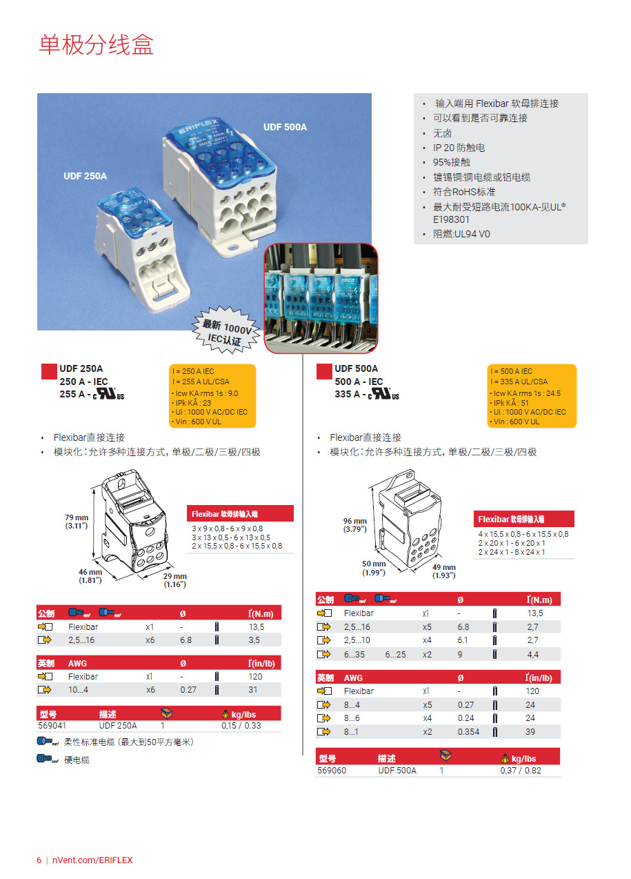 erico单极分线盒_ERICO单极分线盒569010 UD80A ERIFLEX DISTRIBUTION BLOCK 1 - 阿里巴巴