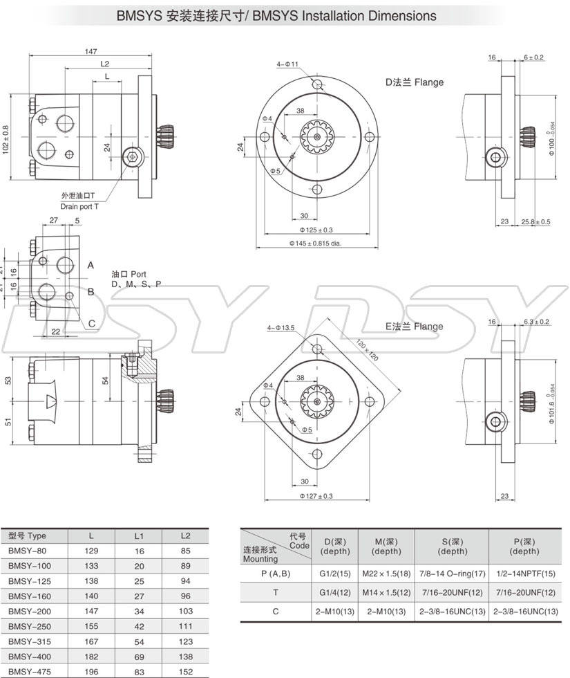 BM5-315摆线液压马达 高速大扭矩 工程机械专用液压马达-阿里巴巴