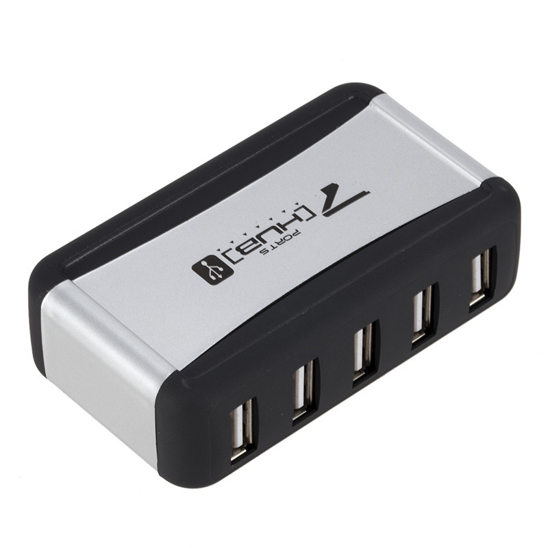 USB HUB 七口hub 一拖七带底座hub分线器 7口hub集线器带电源-阿里巴巴