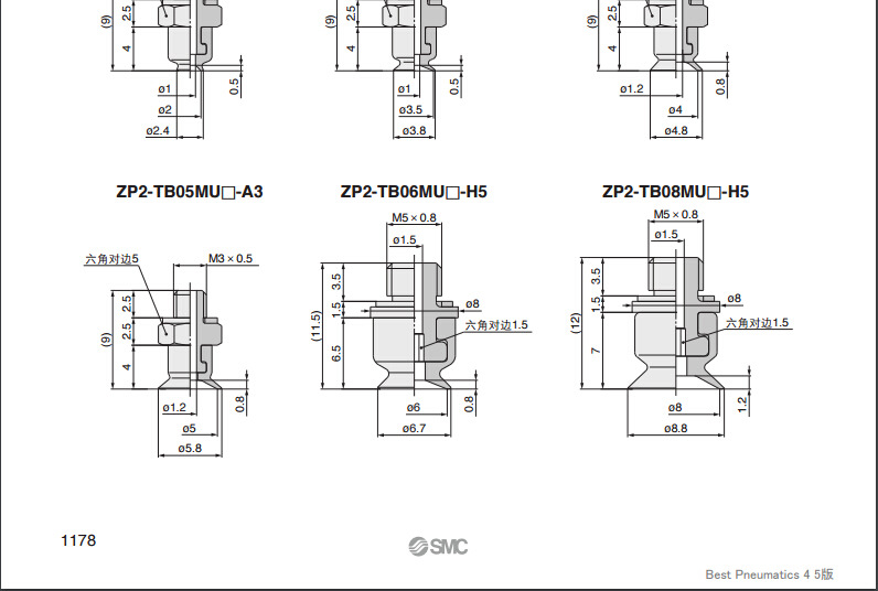 SMC原装低矮型吸盘ZP2-B02/03/04/06/08/10/15/20/25/30MBN US JN-阿里巴巴