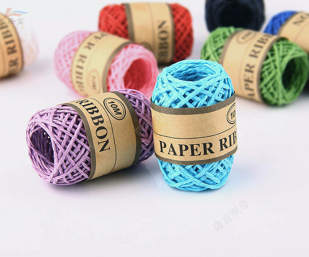 跨境专供彩色双股纸绳 鲜花包装材料幼儿园手工diy画制作编织绳子-阿里巴巴