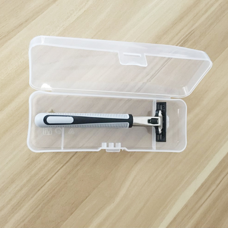 户外便携塑料盒刮胡刀架旅游剃须刀收纳盒双层通用包装盒翻盖盒子-阿里巴巴