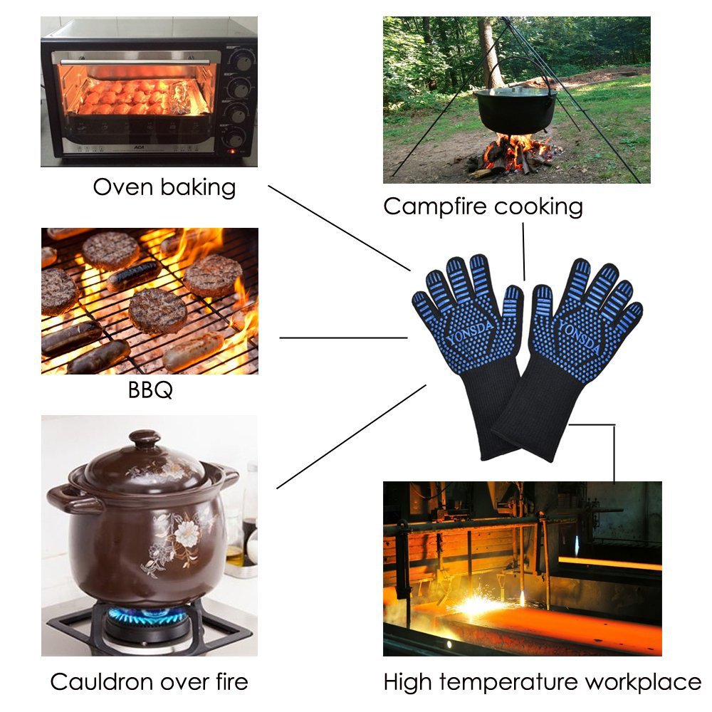 BBQ耐高温800度隔热芳纶硅胶手套微波炉烧烤防火防烫手套采购价格、怎么样、行情市场-CCEE选品中心