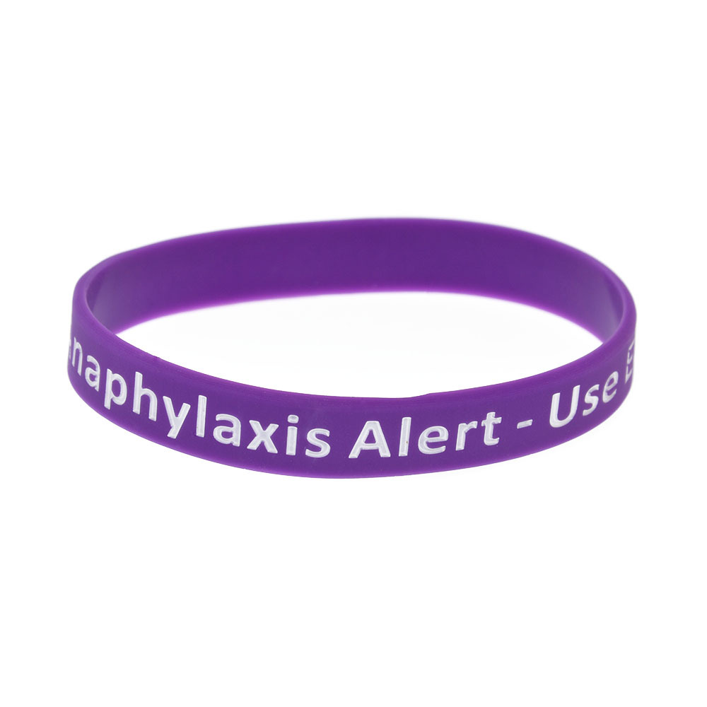Medical Anaphylaxis Alert 警示语硅胶手环男女成人尺寸手带手圈-阿里巴巴