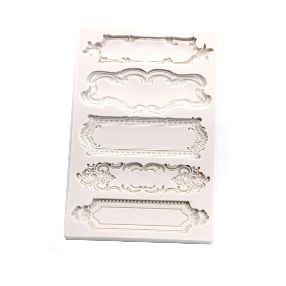 复古镜框翻糖硅胶模具，DIY软陶黏土滴胶造型工具 J143-阿里巴巴