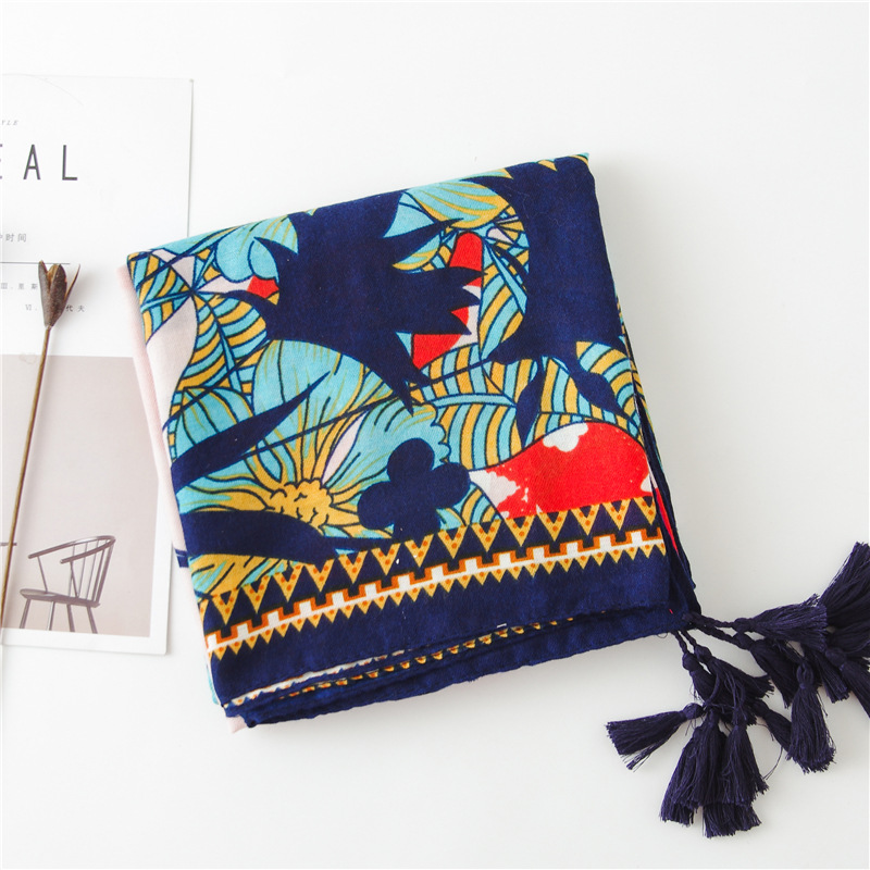 Wholesale sun shawl women summer national style cotton and linen silk ...