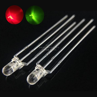 3MM/F3 红绿双色发光管 LED发光二极管 红绿双色LED灯 共阴/共阳-阿里巴巴