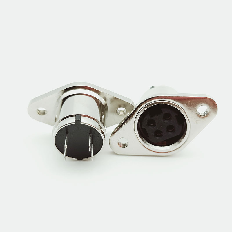 POWER DIN 4P母座菱形 中定4芯母带耳插座母座POWER DIN连接器-阿里巴巴
