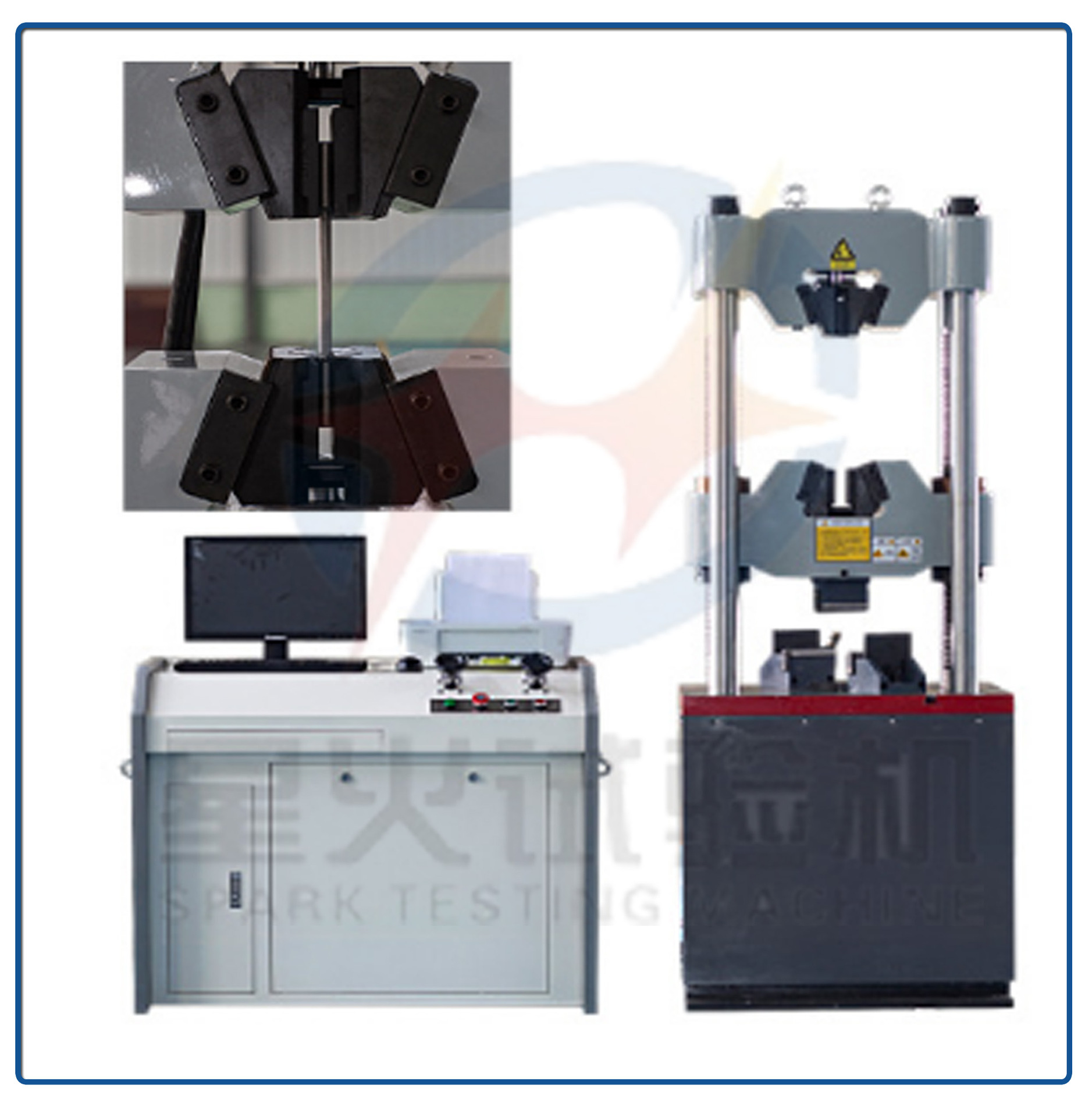 电液伺服液压万能试验机 100kN材料拉伸测试机 600kN拉力机实店-阿里巴巴