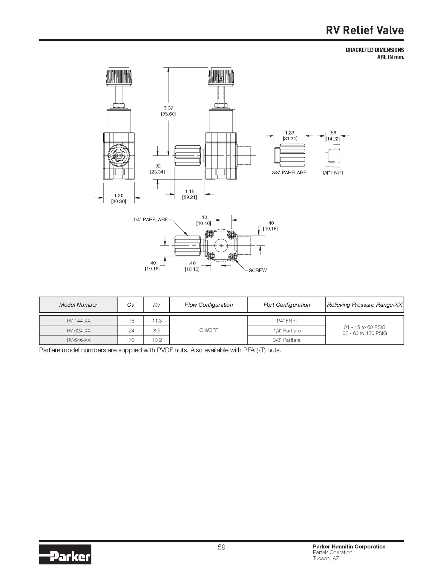 PARKER PFA泄压阀 PFA安全阀-阿里巴巴