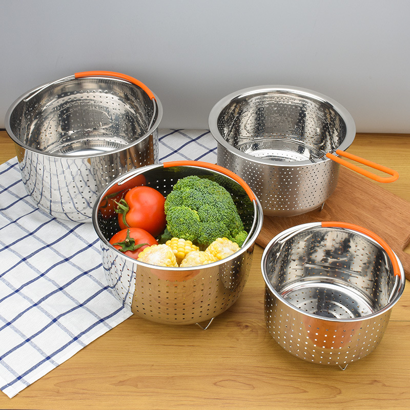 跨境亚马逊不锈钢蒸笼蒸锅电饭煲中药滤渣网水果蔬菜篮蒸米饭蒸屉-阿里巴巴