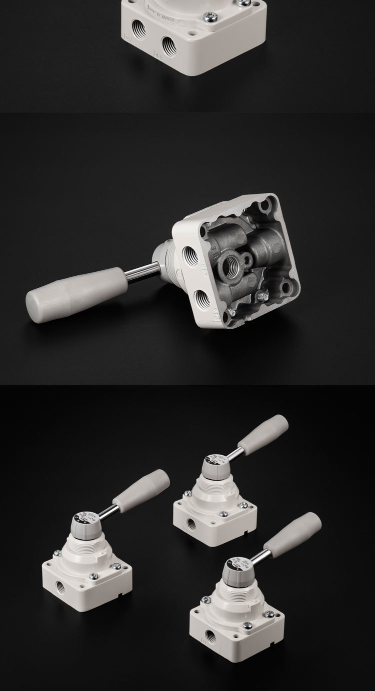 SMC型三位4四通气动开关手动阀 换向阀 VH200-02 VH201-02 202-02-阿里巴巴