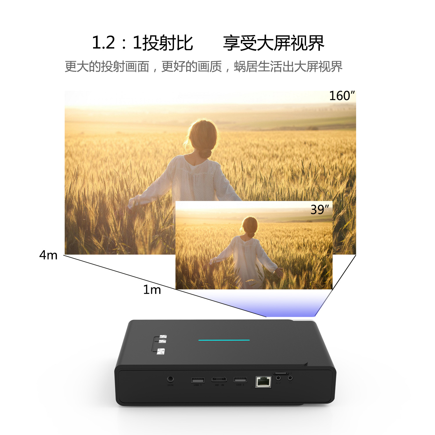 3D投影仪支持1080P高清dlp迷你智能微型投影机便携家用projector-阿里巴巴