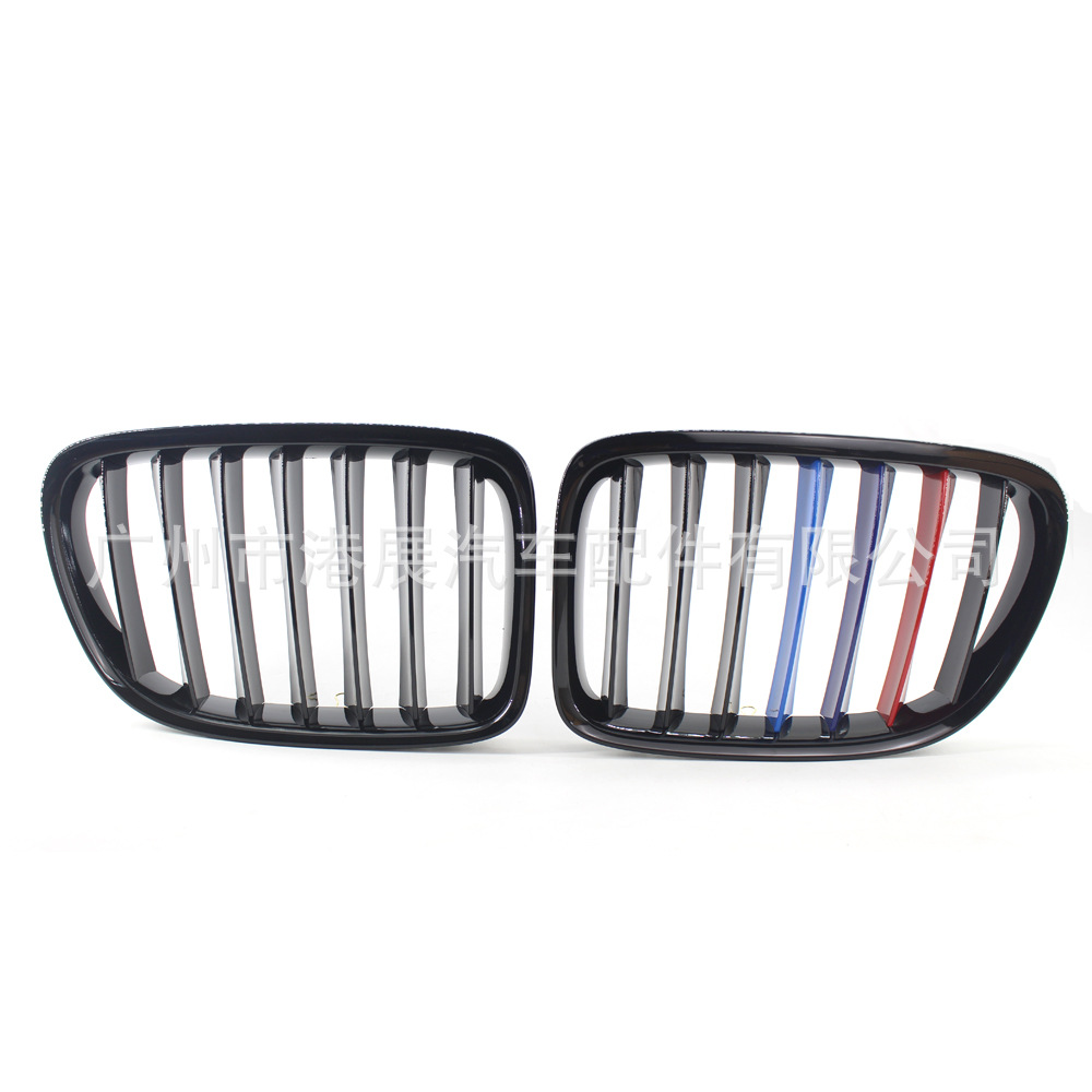适用于宝马E84 X1 10-14年改装哑黑三色M版中网 进气格栅 中网-阿里巴巴