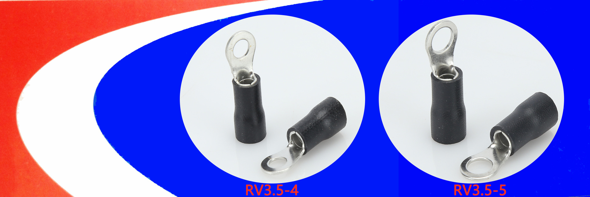 RV3.5-6 冷压接线端子 圆形 O型 OT型 端头 预绝缘 铜鼻子500只-阿里巴巴
