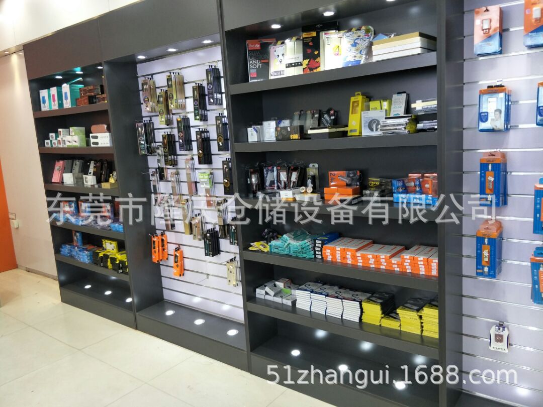 木质手机配件柜展示柜挂钩靠墙饰品数码电脑产品货架陈列柜背柜-阿里巴巴