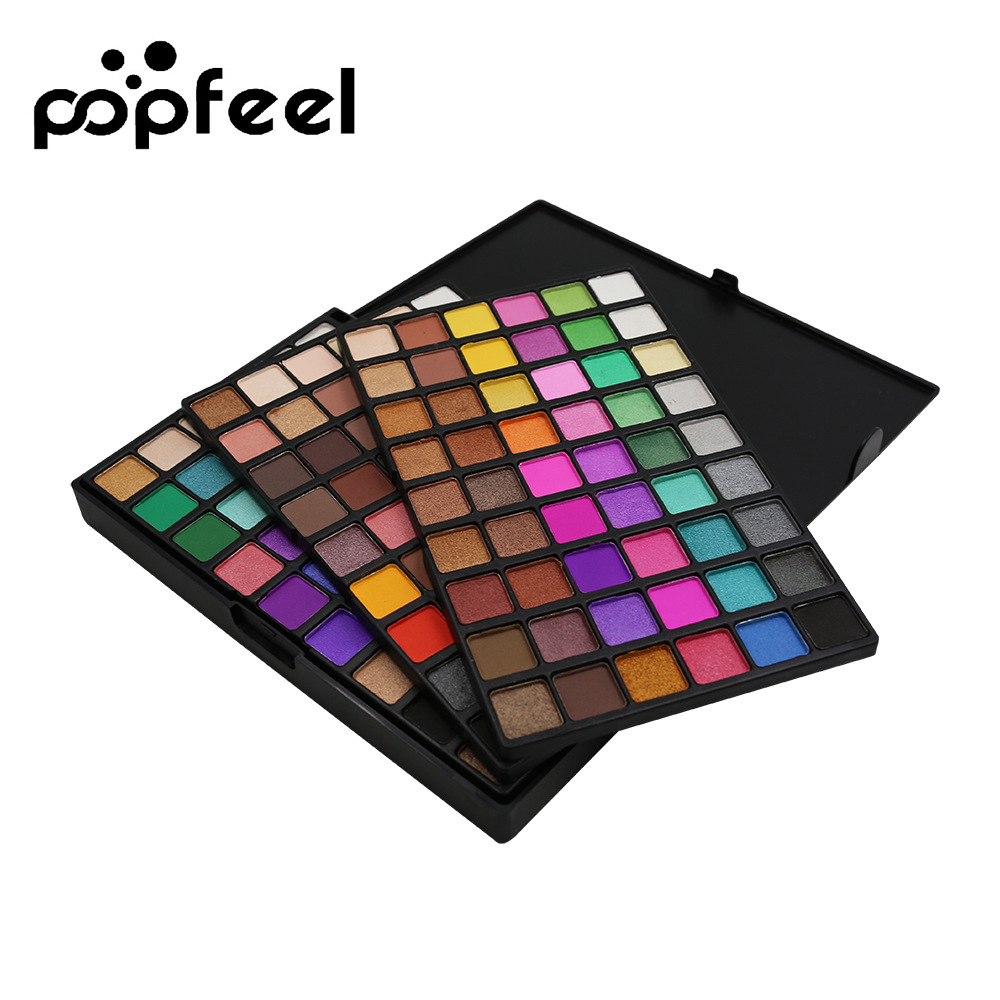 Cross border dedicated POPFEEL 162 color matte pearl eye shadow multi ...