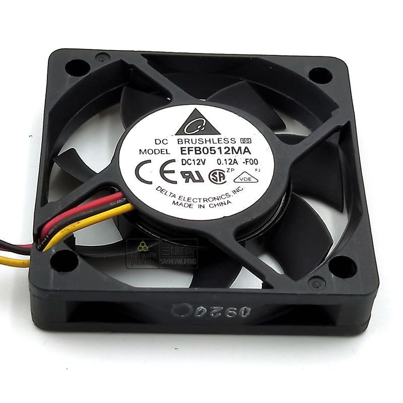 台达5010 5cm EFB0512MA DC:12V 0.12A三线变频器测速散热风扇-阿里巴巴