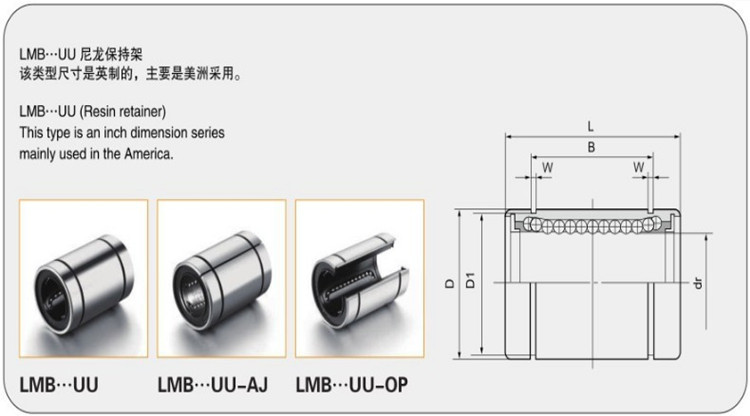 英制尺寸SW直线轴承LMB4 6 8 10 12 16 20 24 32UU-阿里巴巴