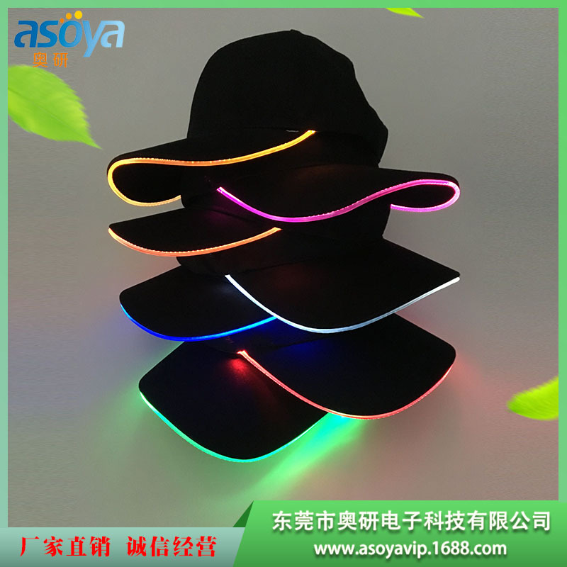 LED luminous cap luminous baseball cap men's outdoor fluorescent sun ...