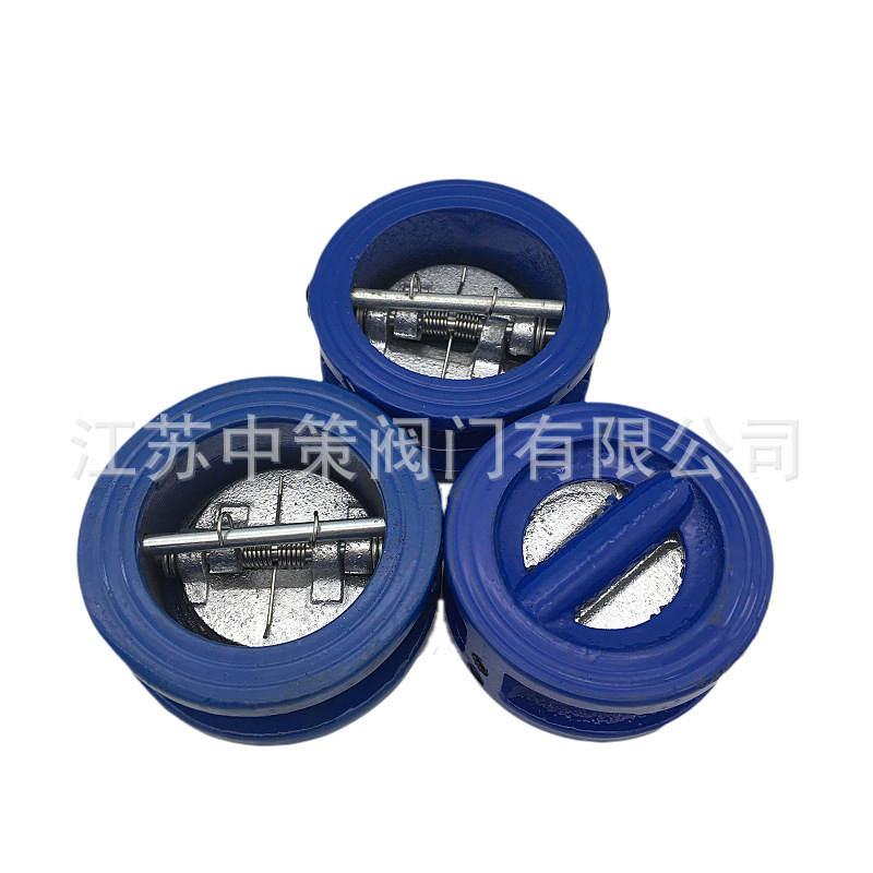 H77X-10/16 铸铁蝶形对夹式双瓣止回阀 DN50 DN80 DN100 DN150-阿里巴巴