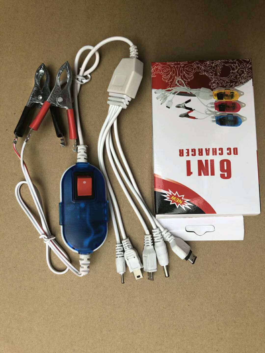 夹子充电器_新款万能夹子充电器 一拖五手机通用 透明线 - 阿里巴巴