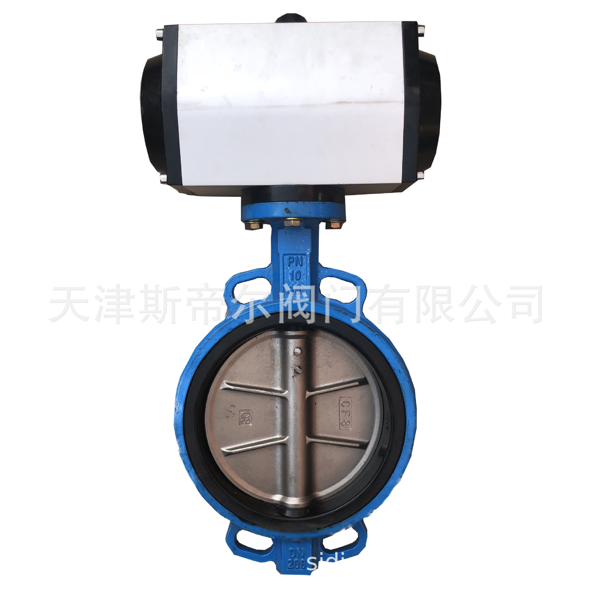 气动对夹蝶阀 304阀板 气动调节 双作用蝶阀 厂家天津D671X-10Q-阿里巴巴