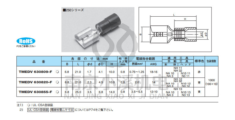 日本NICHIFU日富插入型连接端子TMEDV 280809-F防水端子-阿里巴巴