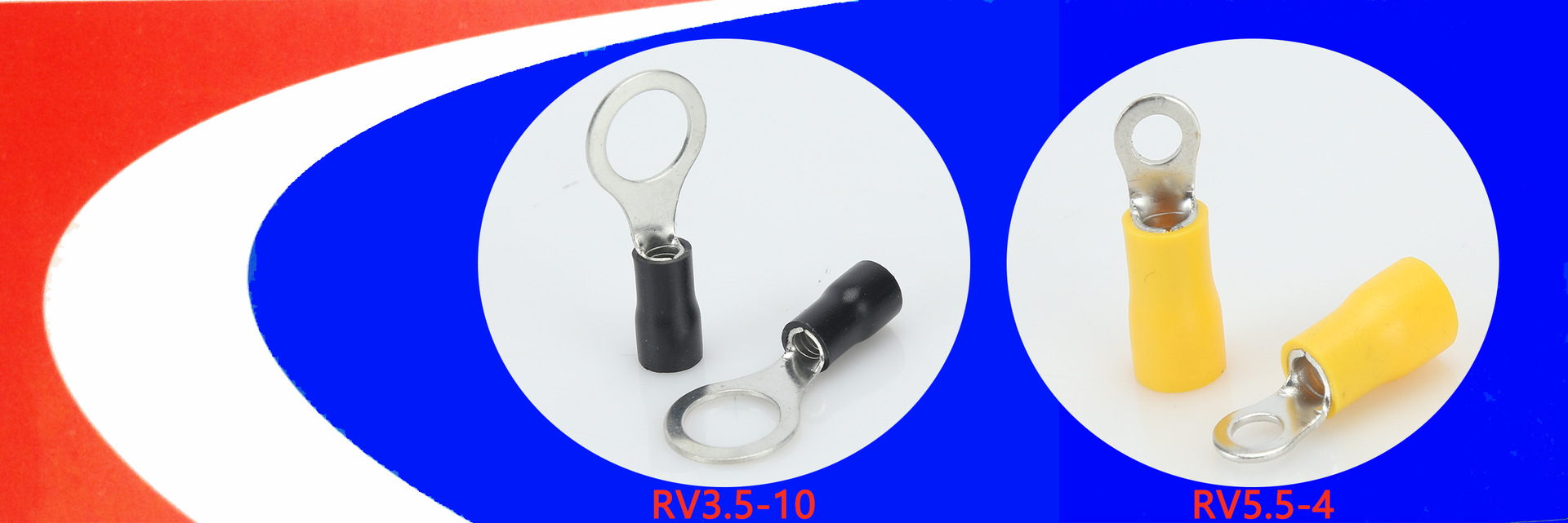 RV3.5-6 冷压接线端子 圆形 O型 OT型 端头 预绝缘 铜鼻子500只-阿里巴巴