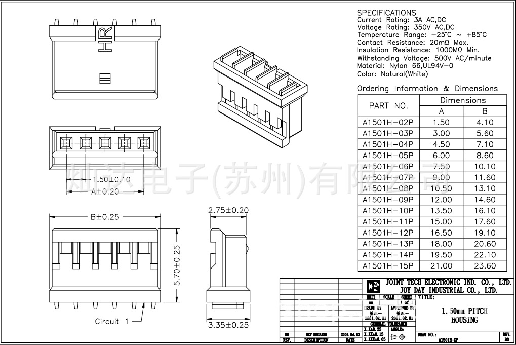 A1501H-09P 胶壳 台湾灿达HR连接器-阿里巴巴