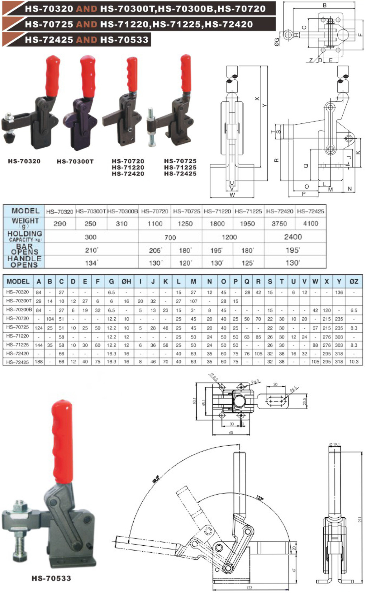 快速夹具 复合组立式夹钳 台湾好手品牌 HS-70320-阿里巴巴