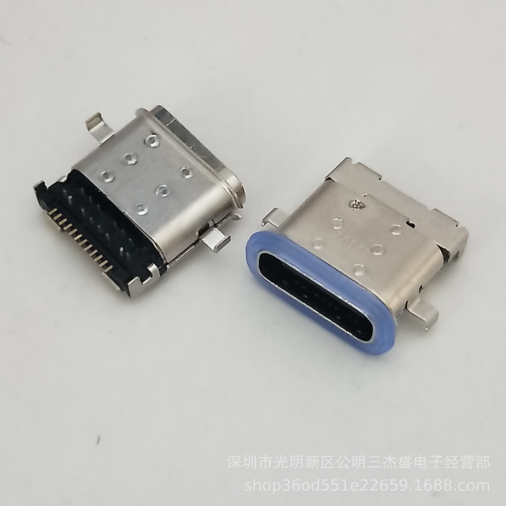 TYPE-C 24PIN防水母座沉板1.4mm前插后贴防水IPX7级typec沉板母座-阿里巴巴