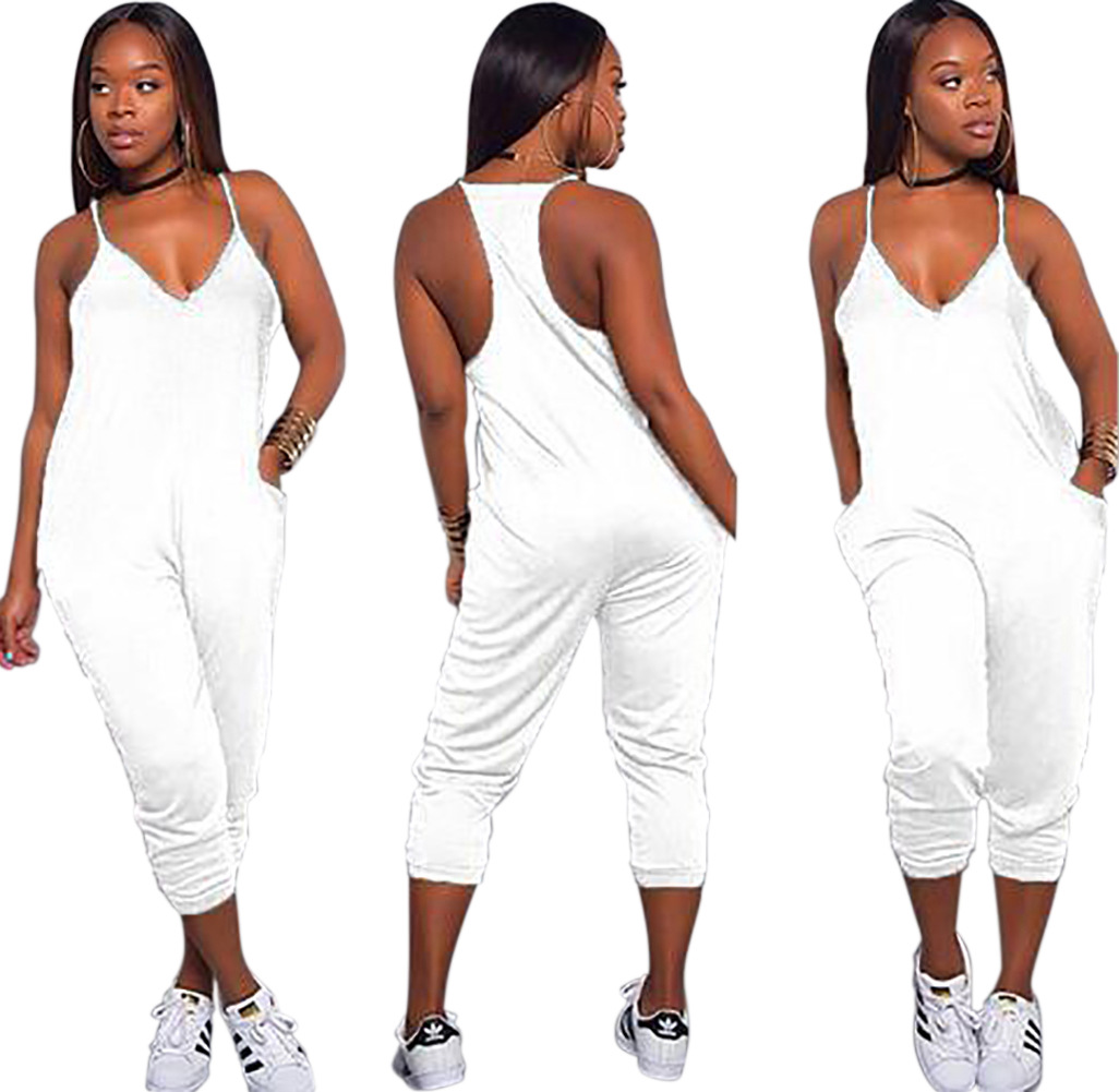 Y099 欧美性感女装 亚马逊多色多码休闲连体裤 红色绿色重新调色-阿里巴巴