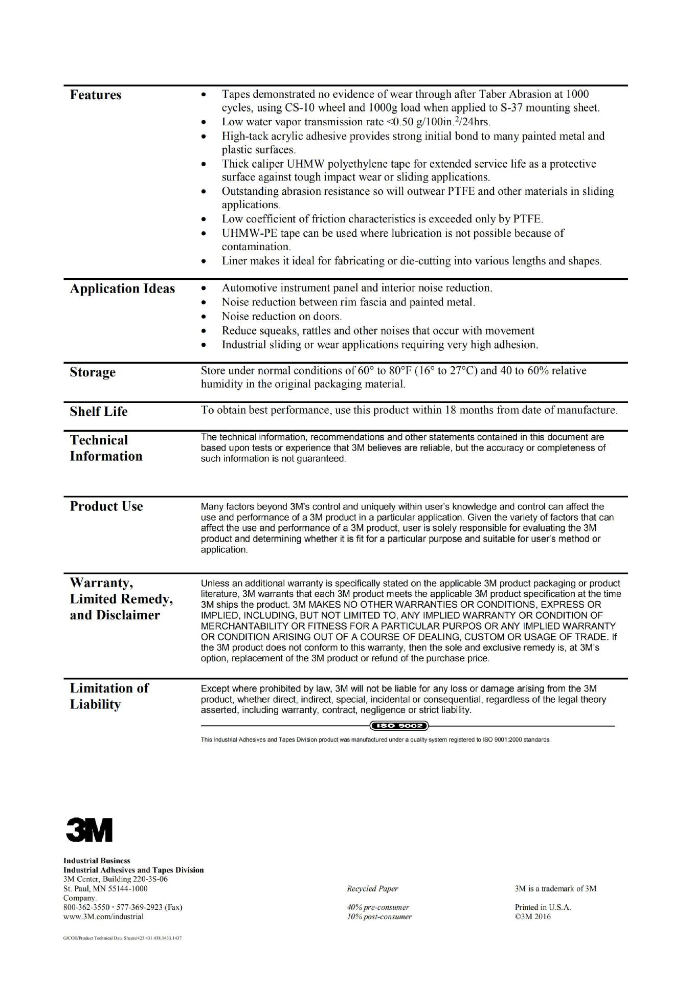 3m9325超高分子量聚乙烯阻尼增滑耐摩擦降噪胶带-阿里巴巴