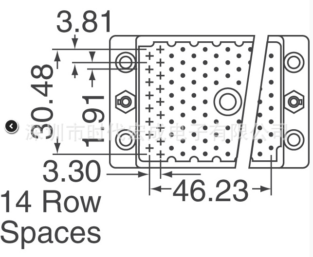 EDAC D-Sub连接器, 90 路 公插, 3.81mm 节距516-090-000-301-阿里巴巴
