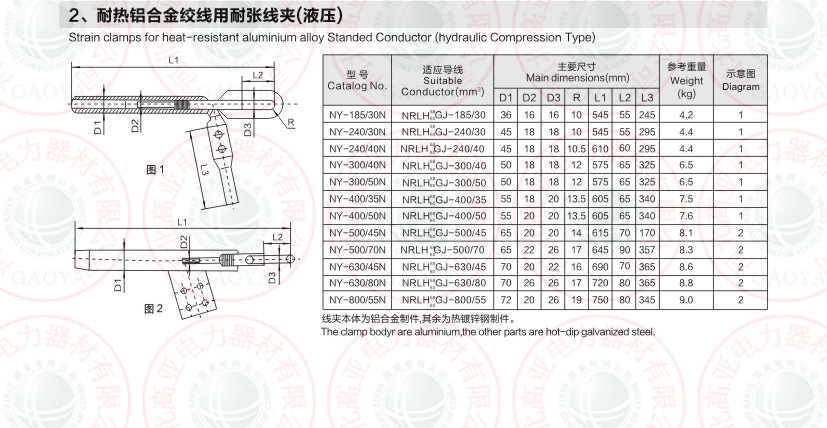 NY-240/30 NY-240/40 耐张线夹（液压型） 厂家直供 耐张串用-阿里巴巴