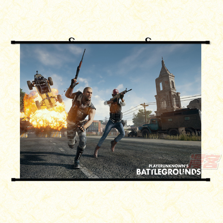绝地大逃杀PUBG 地图 挂画 绝地求生 游戏周边海报外贸热销批发-阿里巴巴