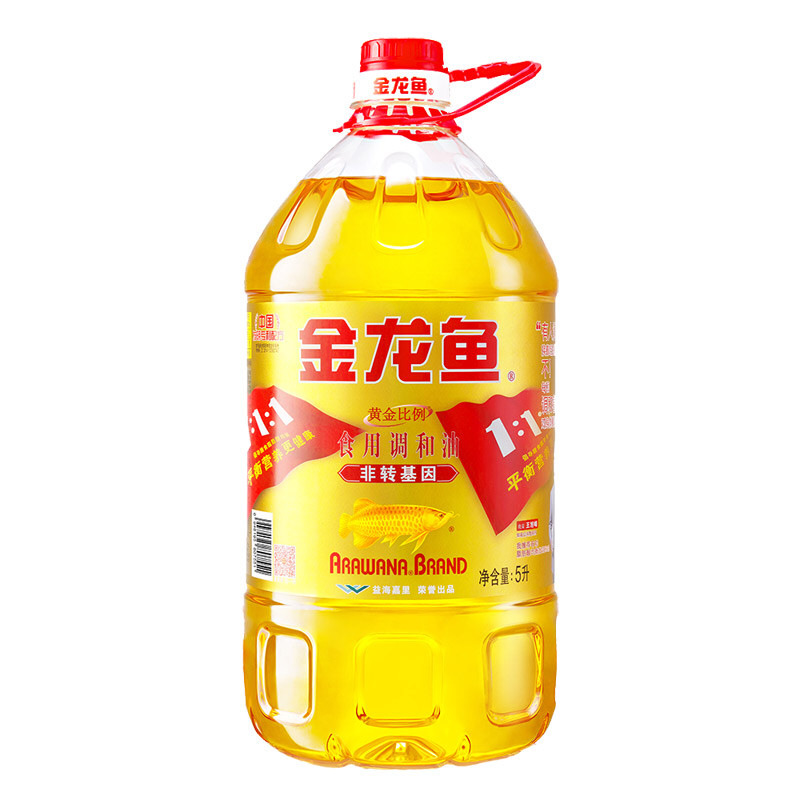 金龙鱼非转基因食用油黄金比例调和油5L1:1:1食用油炒菜清香型-阿里巴巴