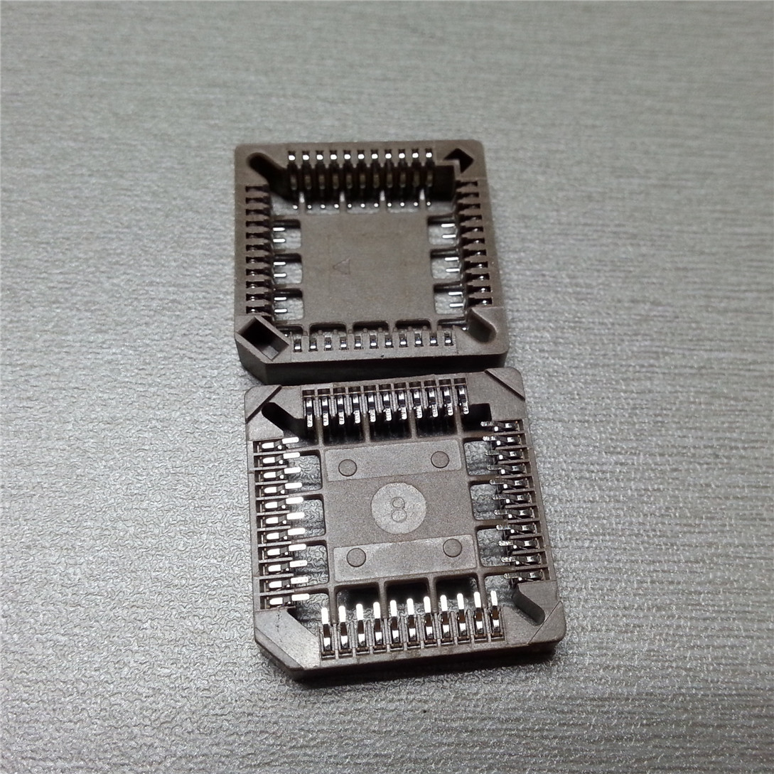 IC插座44P 贴片式44位IC测试座 PLCC44芯片座 PLCC44P贴片连接器-阿里巴巴