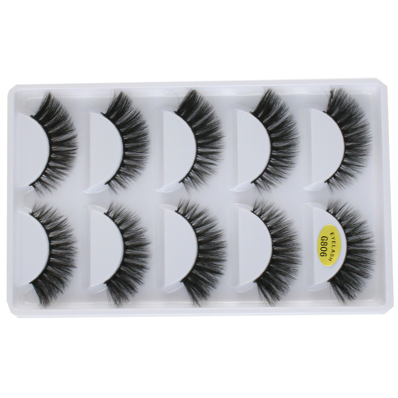 5 Pair 3D Natural Thick False Fake Eyelashes